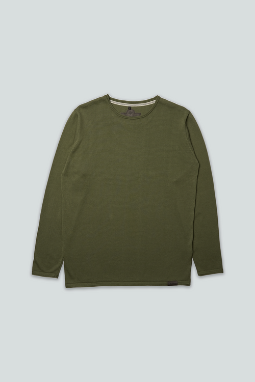 Plain Sailing Knit - Deep Lichen Green | LAKOR